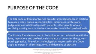 International Code of Ethics for Nurses | PPTX