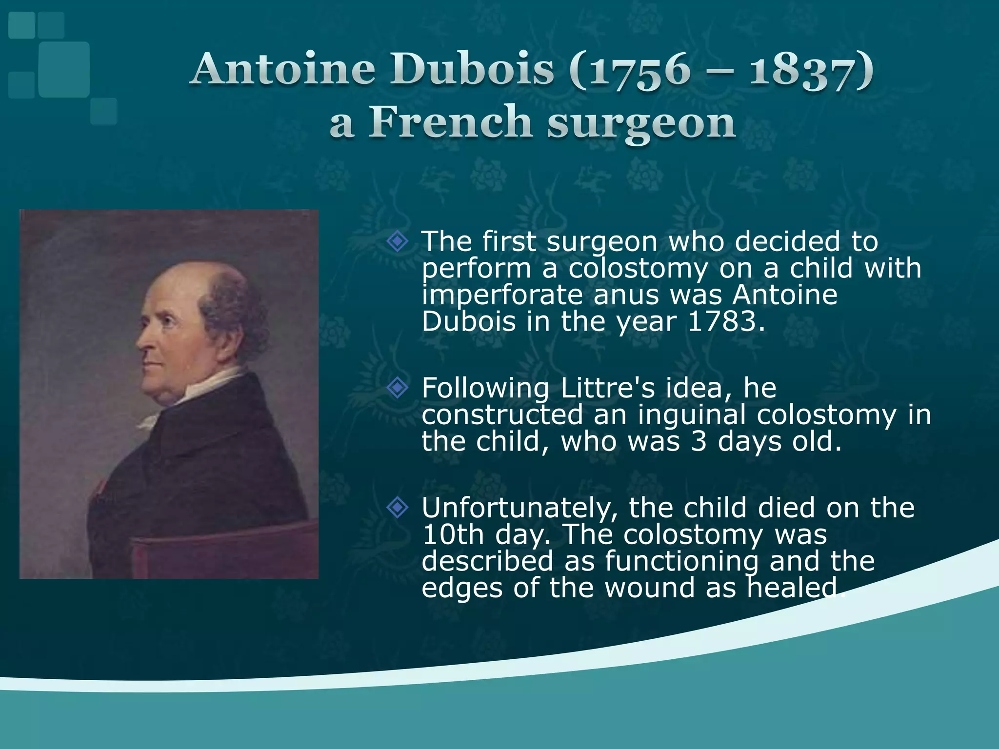 History of pediatric ostomies | PPTX