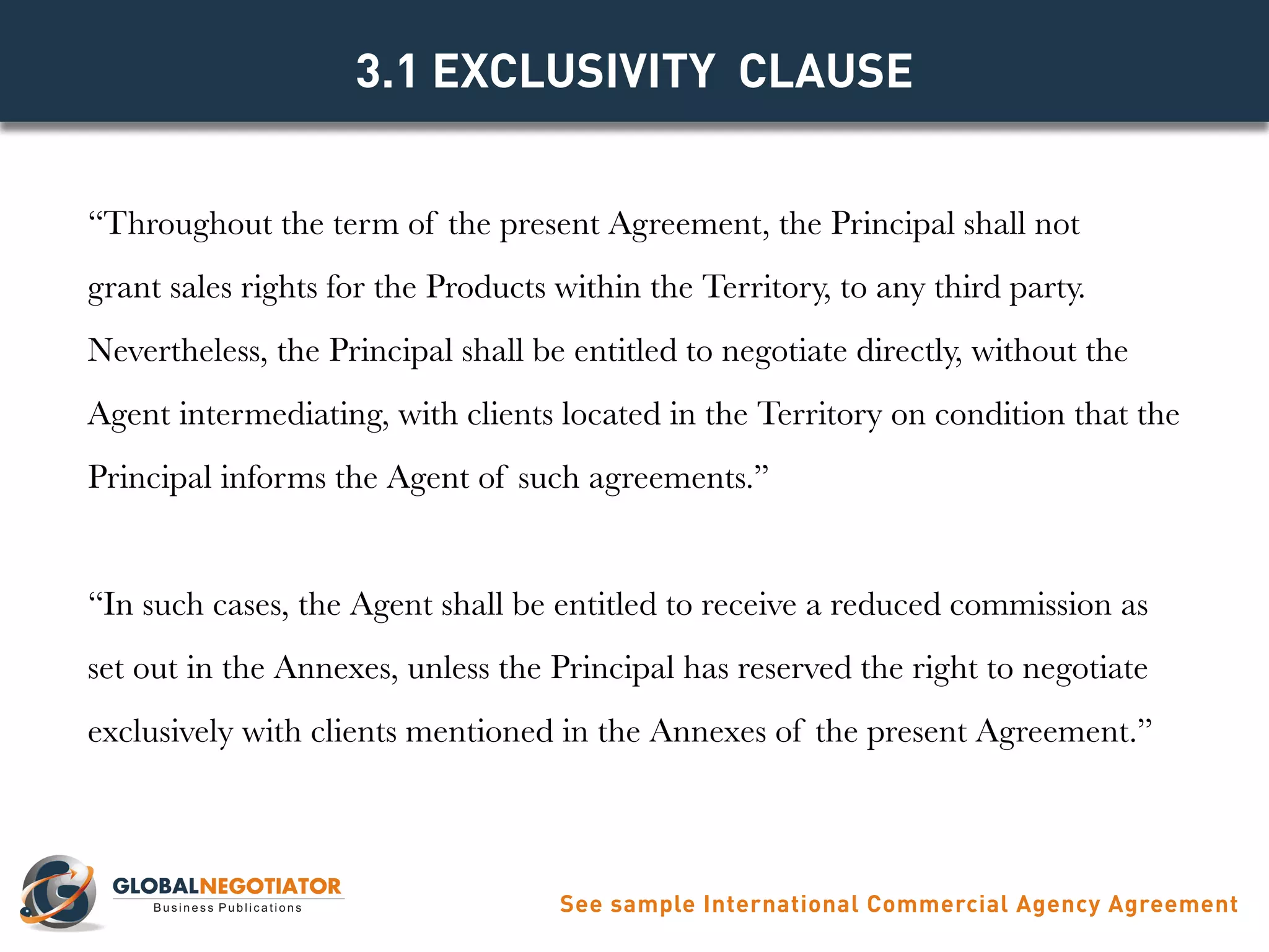 INTERNATIONAL COMMERCIAL AGENCY AGREEMENT TEMPLATE | PDF