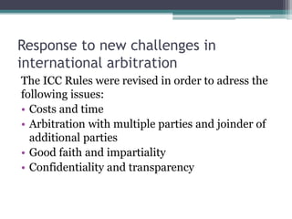 International commercial arbitration under the icc rules a critical ...