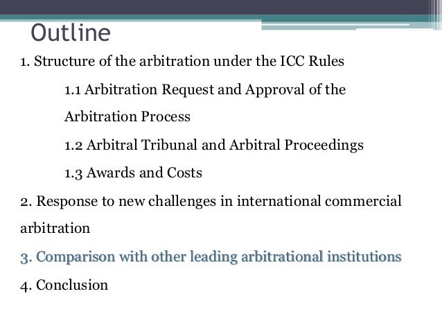 International commercial arbitration under the icc rules a critical