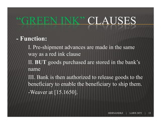 Red Clause Letters of Credit | PDF