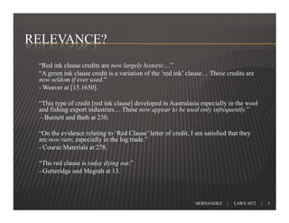 Red Clause Letters of Credit | PDF
