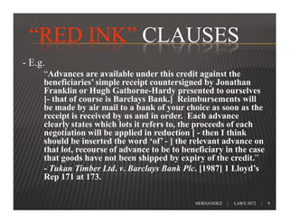 Red Clause Letters of Credit | PDF