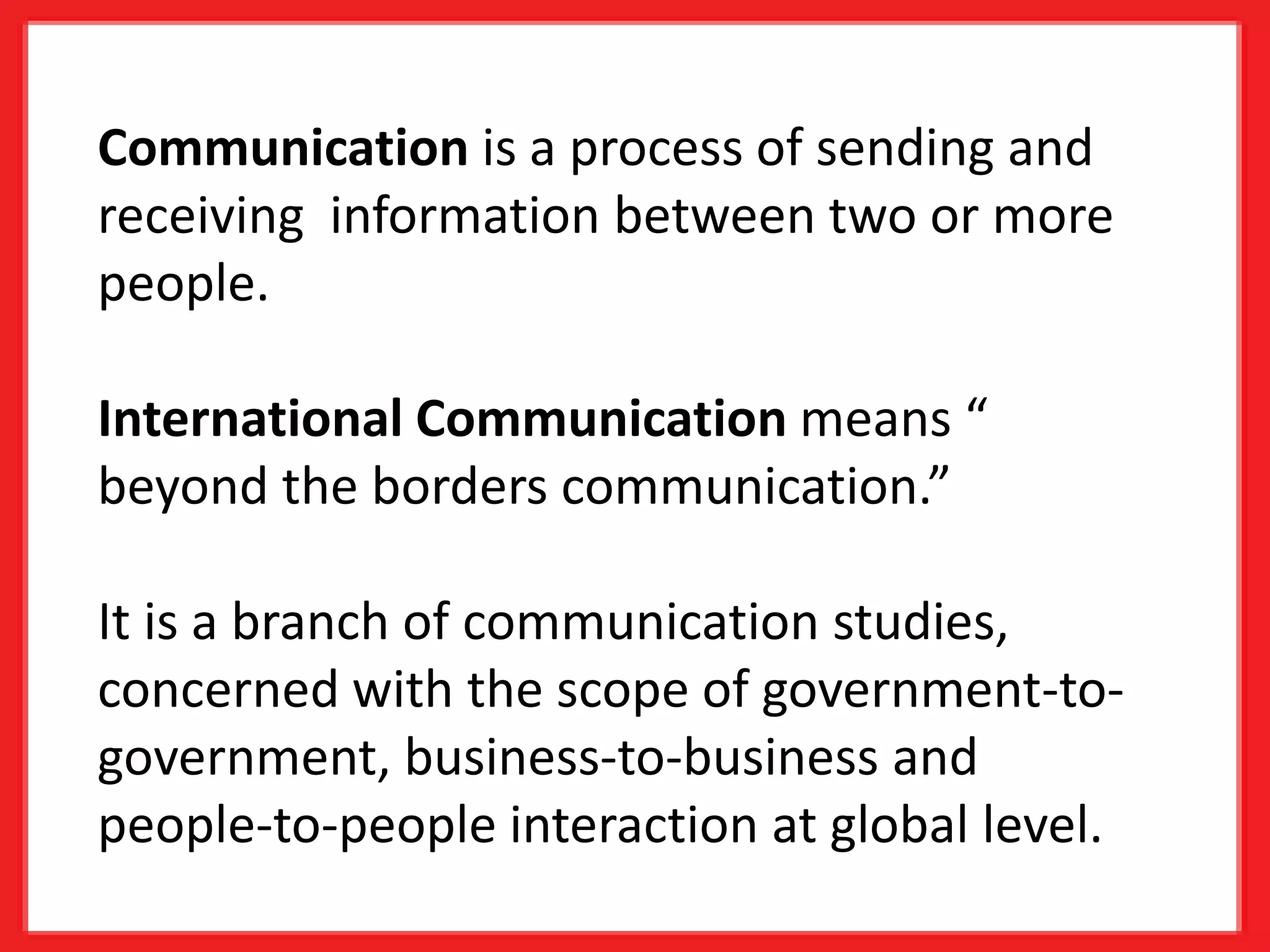 International communication | PPTX