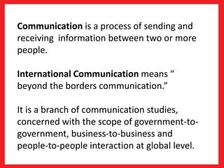 International communication | PPTX