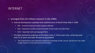 International communication in the internet age | PPTX | Social ...