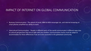 International communication in the internet age | PPTX | Social ...
