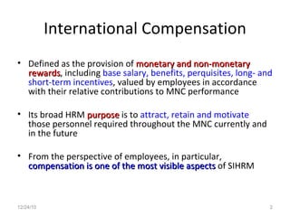 International compensation | PPT