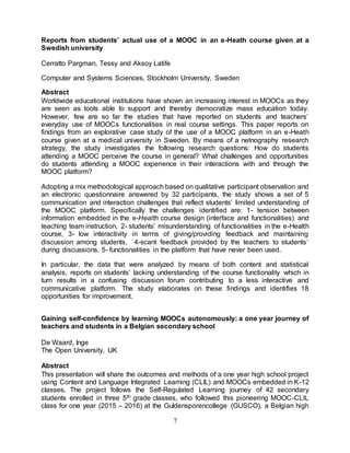 International Conference MOOCs Language Learning Book of abstracts | PDF