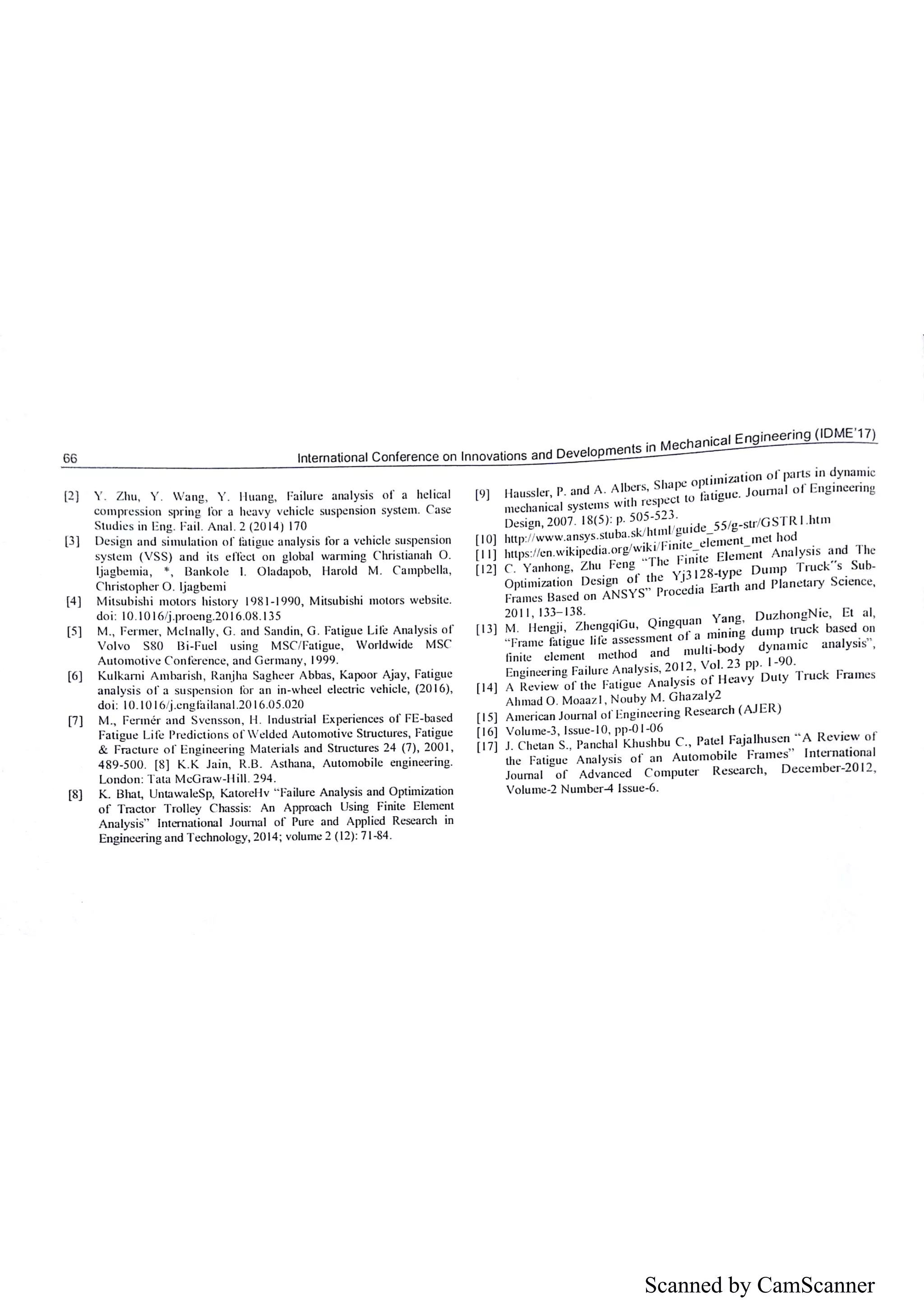 International conference paper on design and simulation of fatigue ...