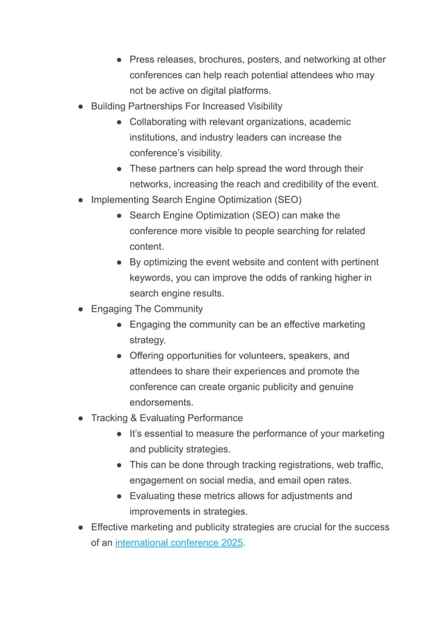 Key Guidelines for Successful Conference Planning in 2025 | PDF