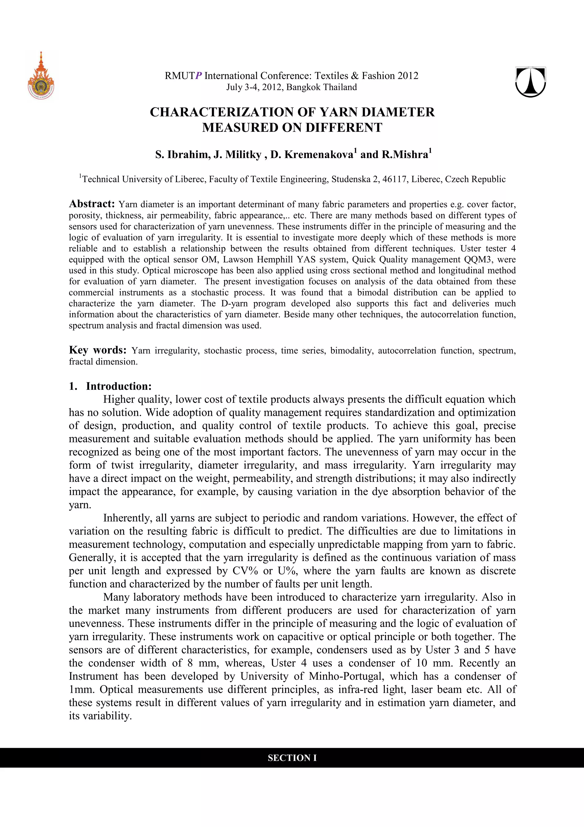 International conference textiles and fashion | PDF