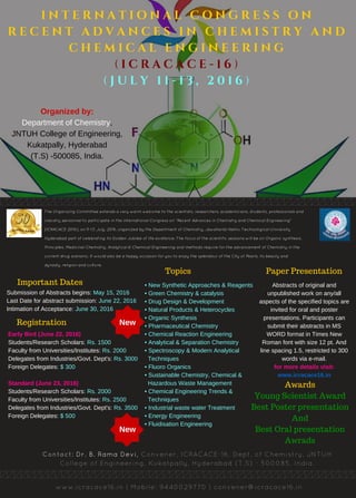 International congress on recent advances in chemistry and chemical ...
