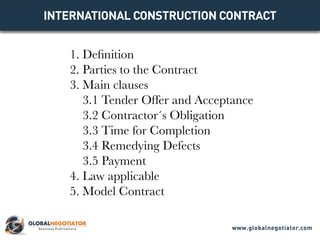 International construction contract | PPT
