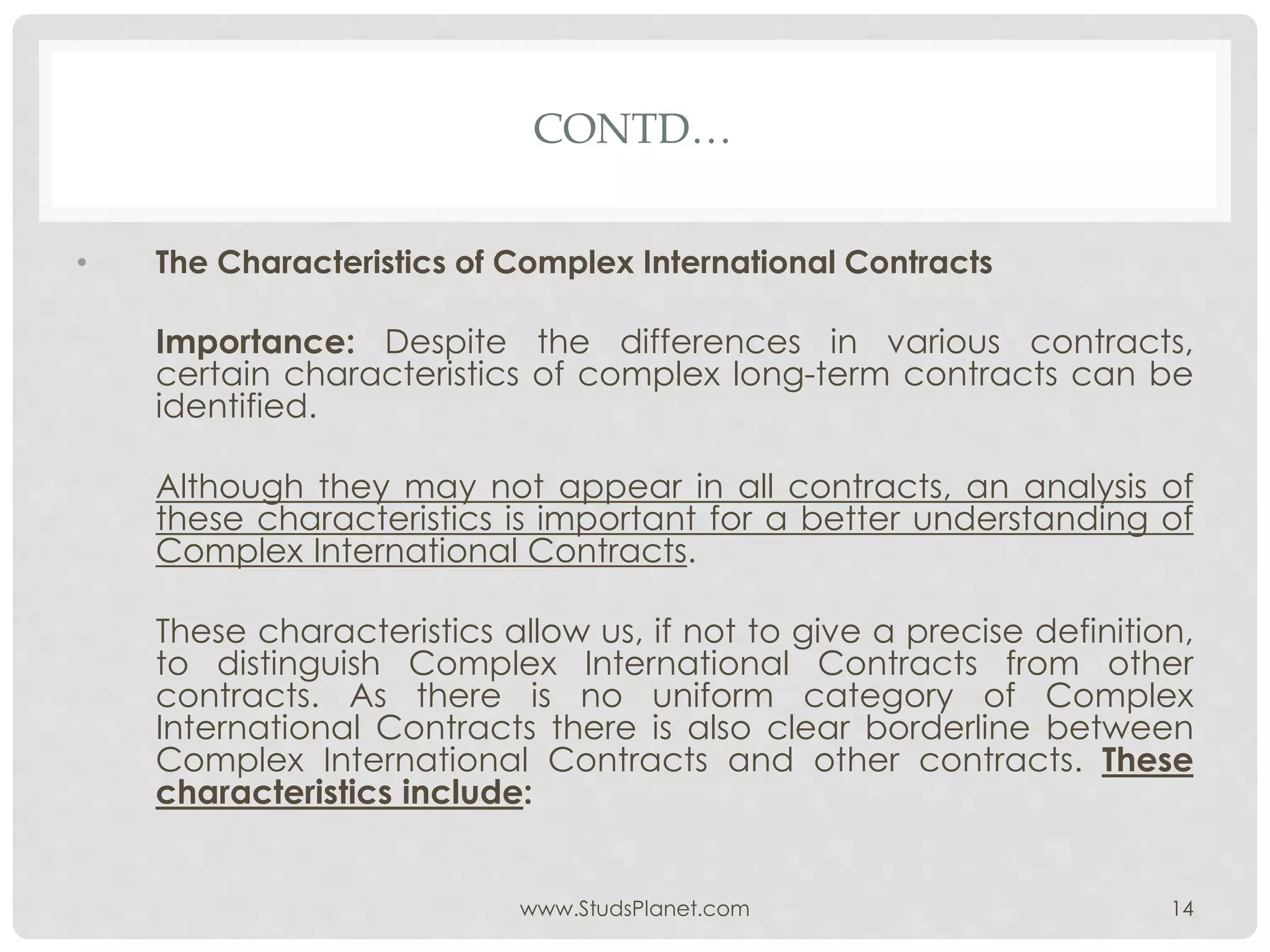 International contract contents | PPTX