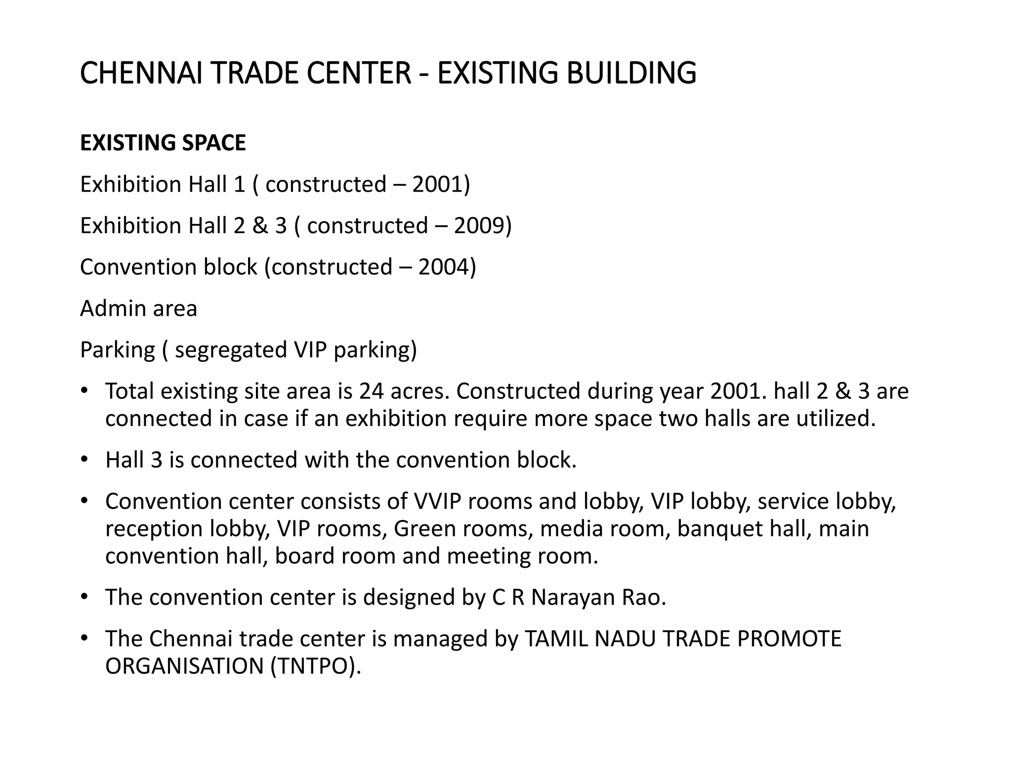 CHENNAI TRADE CENTER CASE STUDY | PPTX