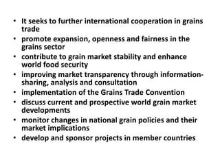International commodity bodies | PPTX