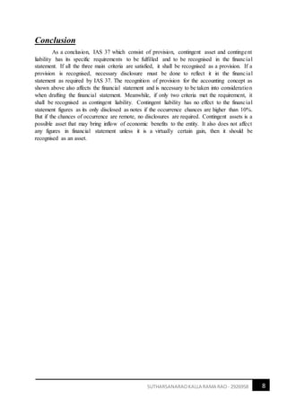 International corporate reporting ias 37 provisions, contingent ...