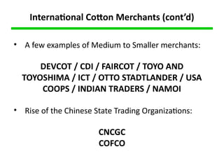 International Cotton Trading | PPT