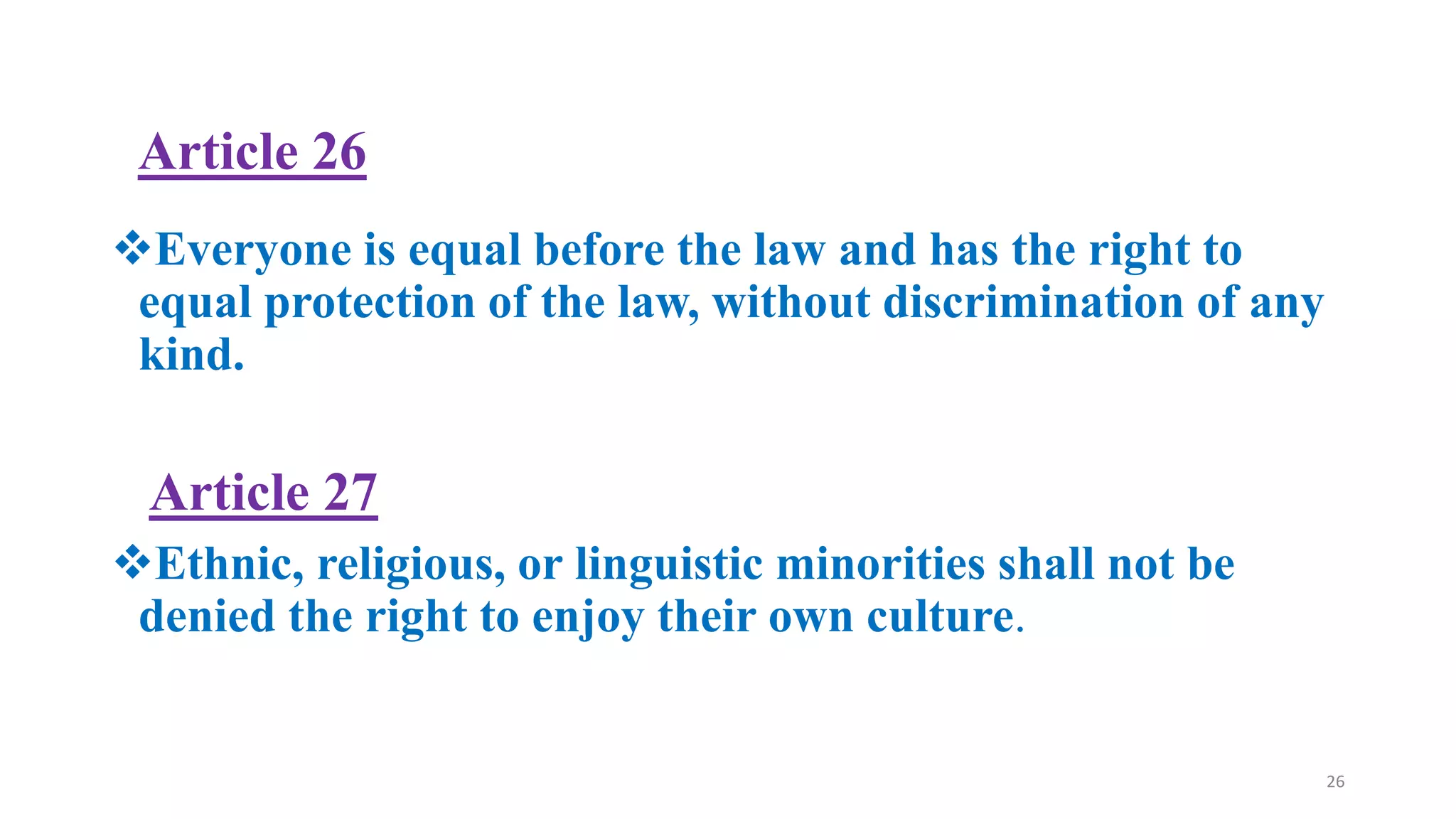 International covenant on civil and political rights | PPTX