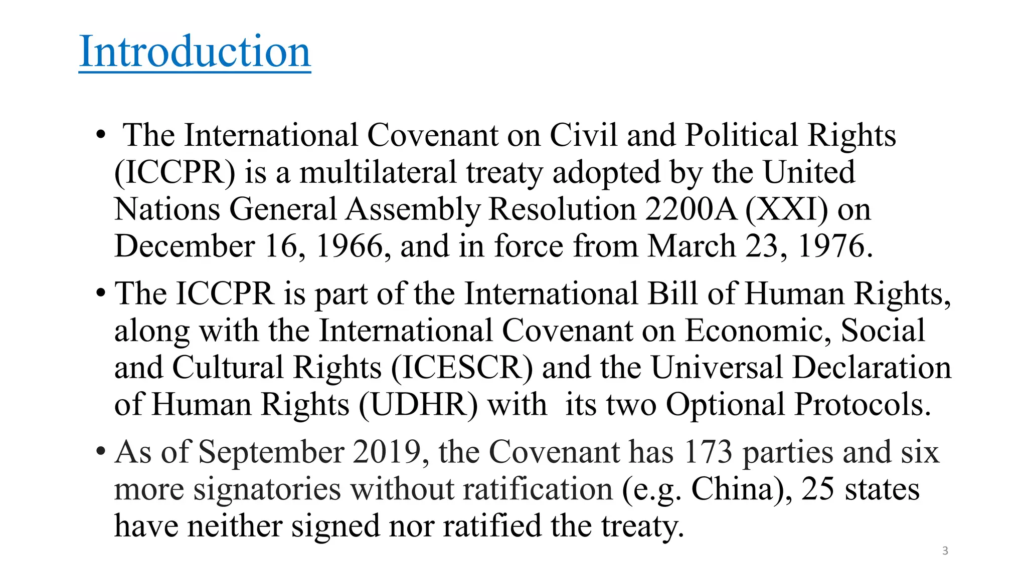 International covenant on civil and political rights | PPTX