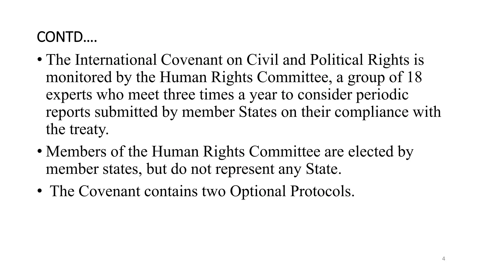 International covenant on civil and political rights | PPTX
