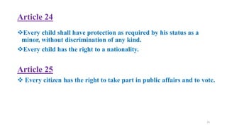 International covenant on civil and political rights | PPTX