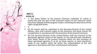 International covenant on economic, social and cultural | PPTX