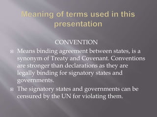 International Covenants on Child Rights and Protection | PPTX