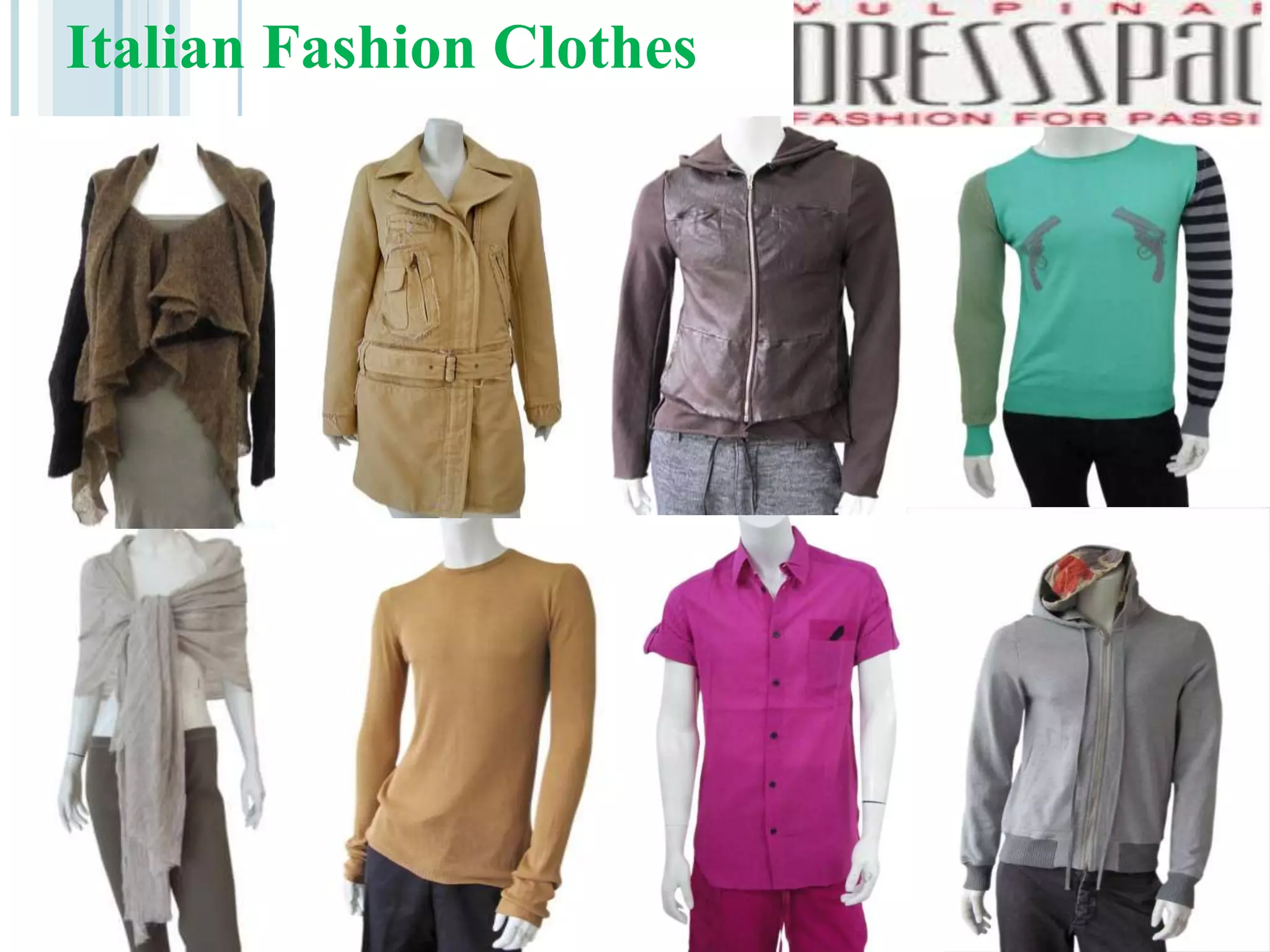 International designers clothing store in italy | PPTX