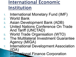 International economic institution | PPTX
