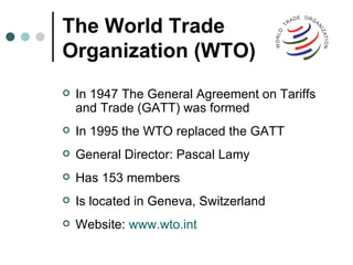 International Economic Institutions | PPT