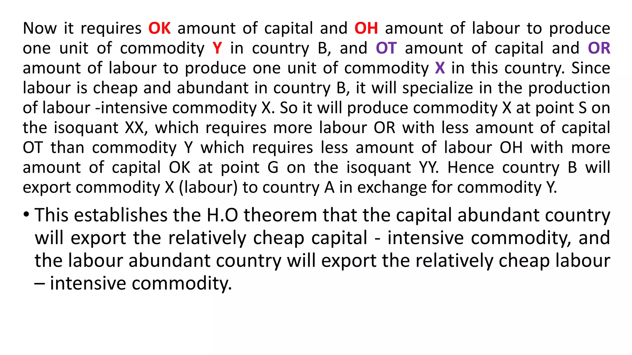 HO THEORY MODERN THEORY OF INTERNATIONAL TRADE | PPTX