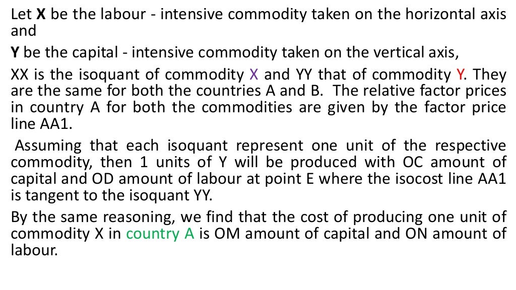HO THEORY MODERN THEORY OF INTERNATIONAL TRADE