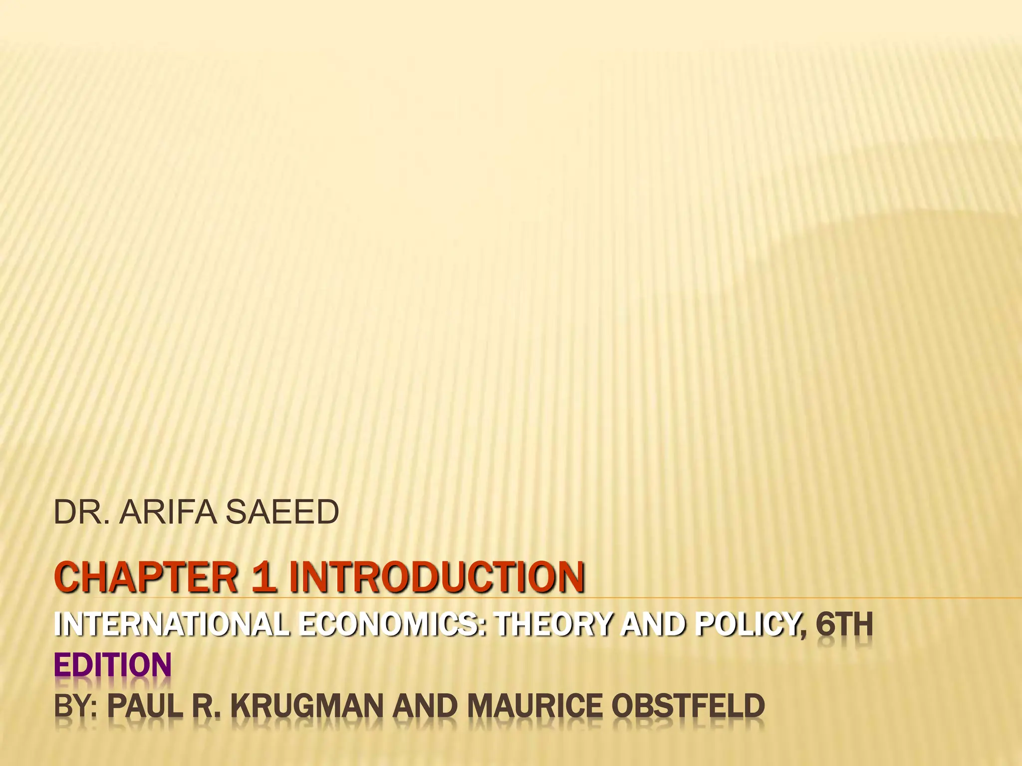 international economics - introduction - 1.ppt