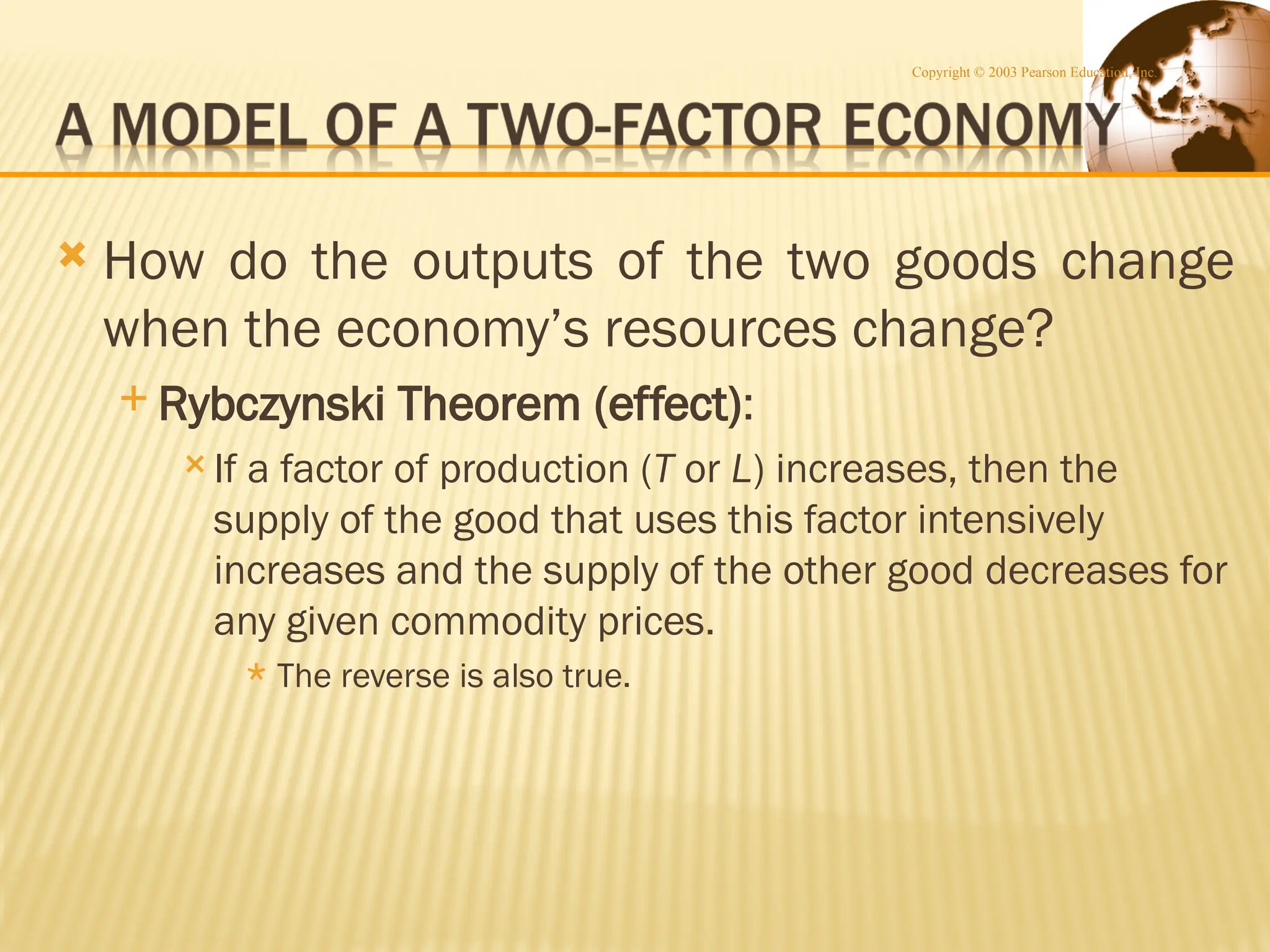 international economics Chapter 4- Resources and Trade: The Heckscher ...