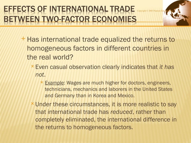 international economics Chapter 4- Resources and Trade: The Heckscher-Ohlin Model | PPT
