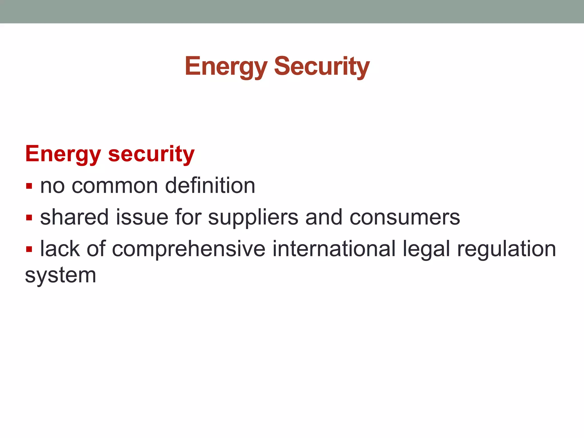 International Energy Security | PPTX