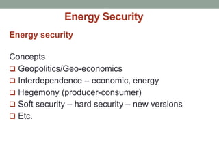 International Energy Security | PPTX