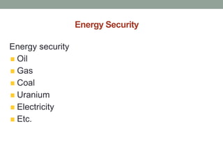 International Energy Security | PPTX