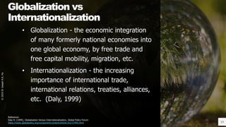 International Entrepreneurship - 1- internationalization | PPTX