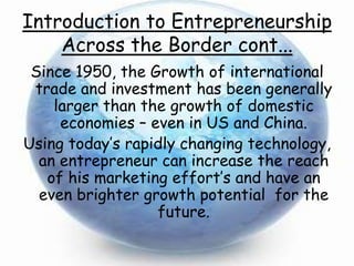 International entrepreneurship | PPTX