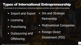 International Entrepreneurship - 3 - How Global? | PPTX