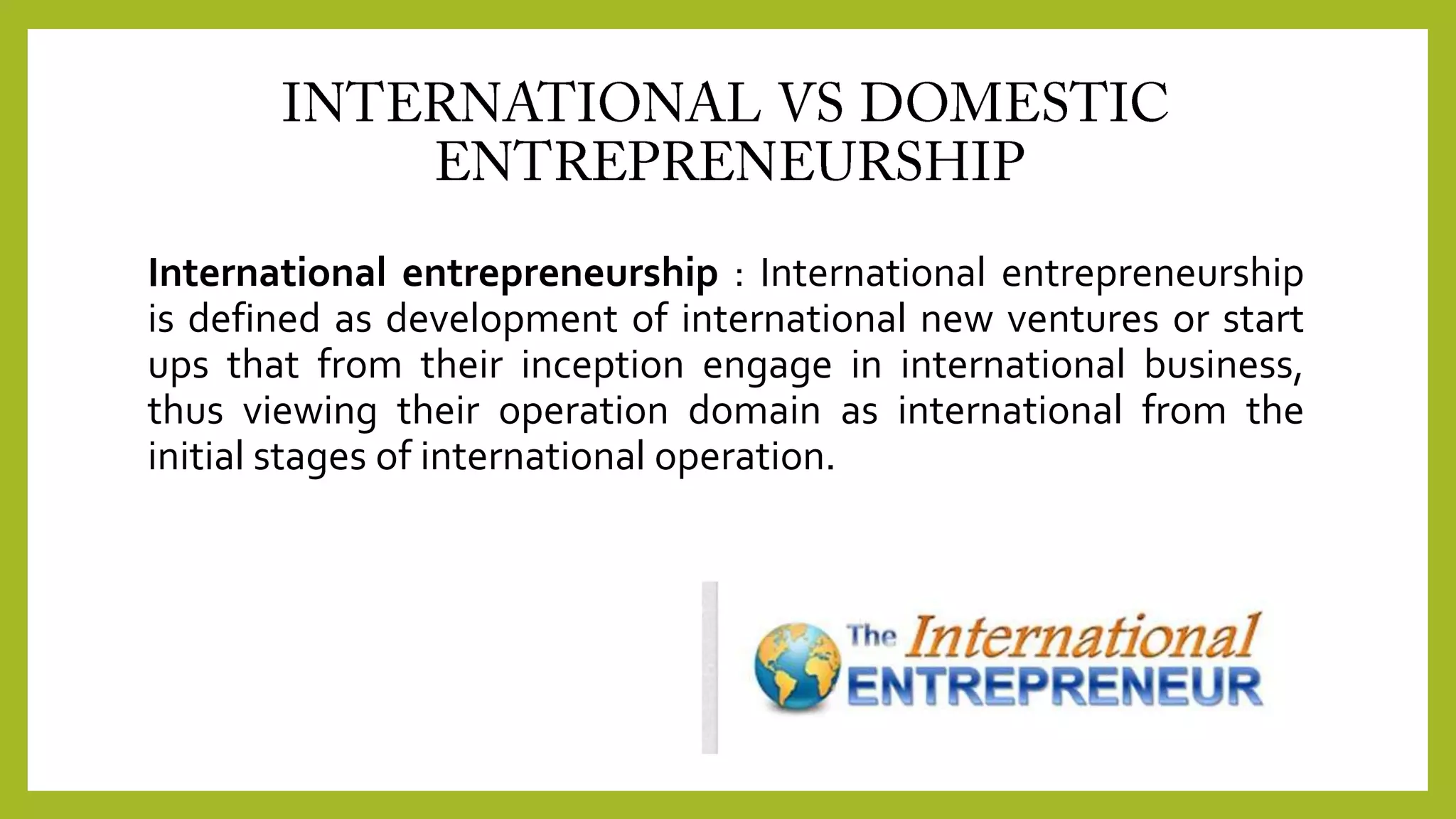 International entrepreneurship | PPTX