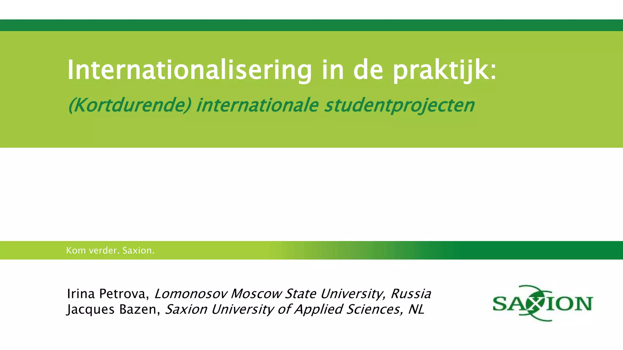 International student projects: some practical experiences | PPTX ...