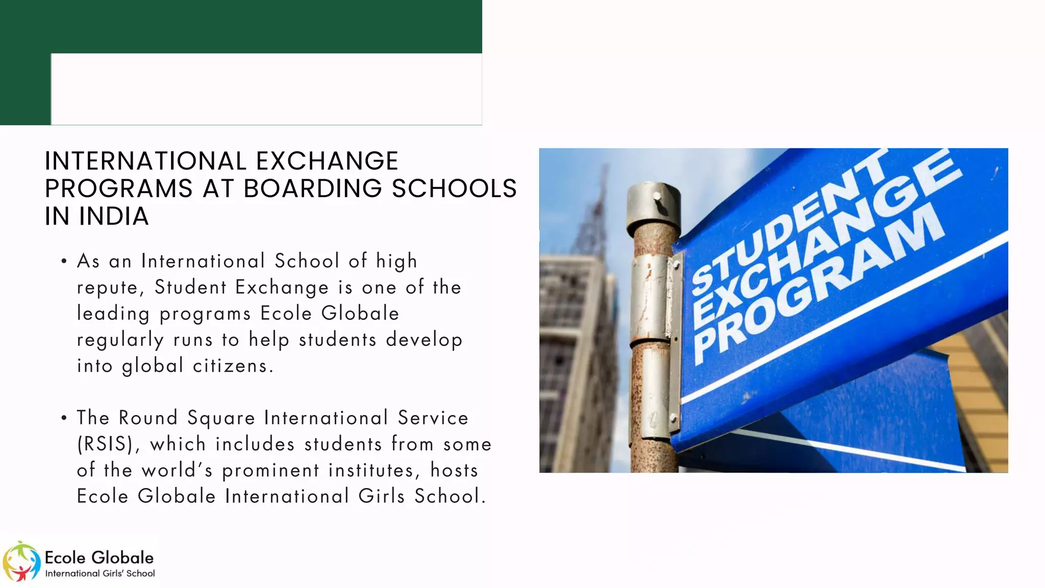 International Exchange Programs Global Exposure at Indian Boarding ...