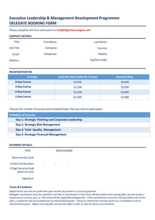 International Executive Leadership and management Development Program | PDF