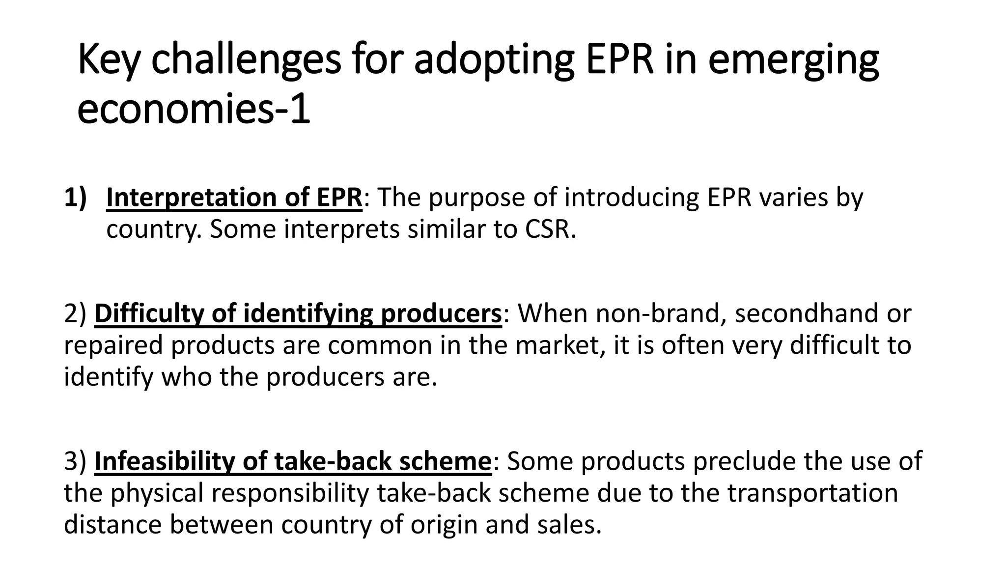 International Experience to Better Finance EPR Systems | PPT