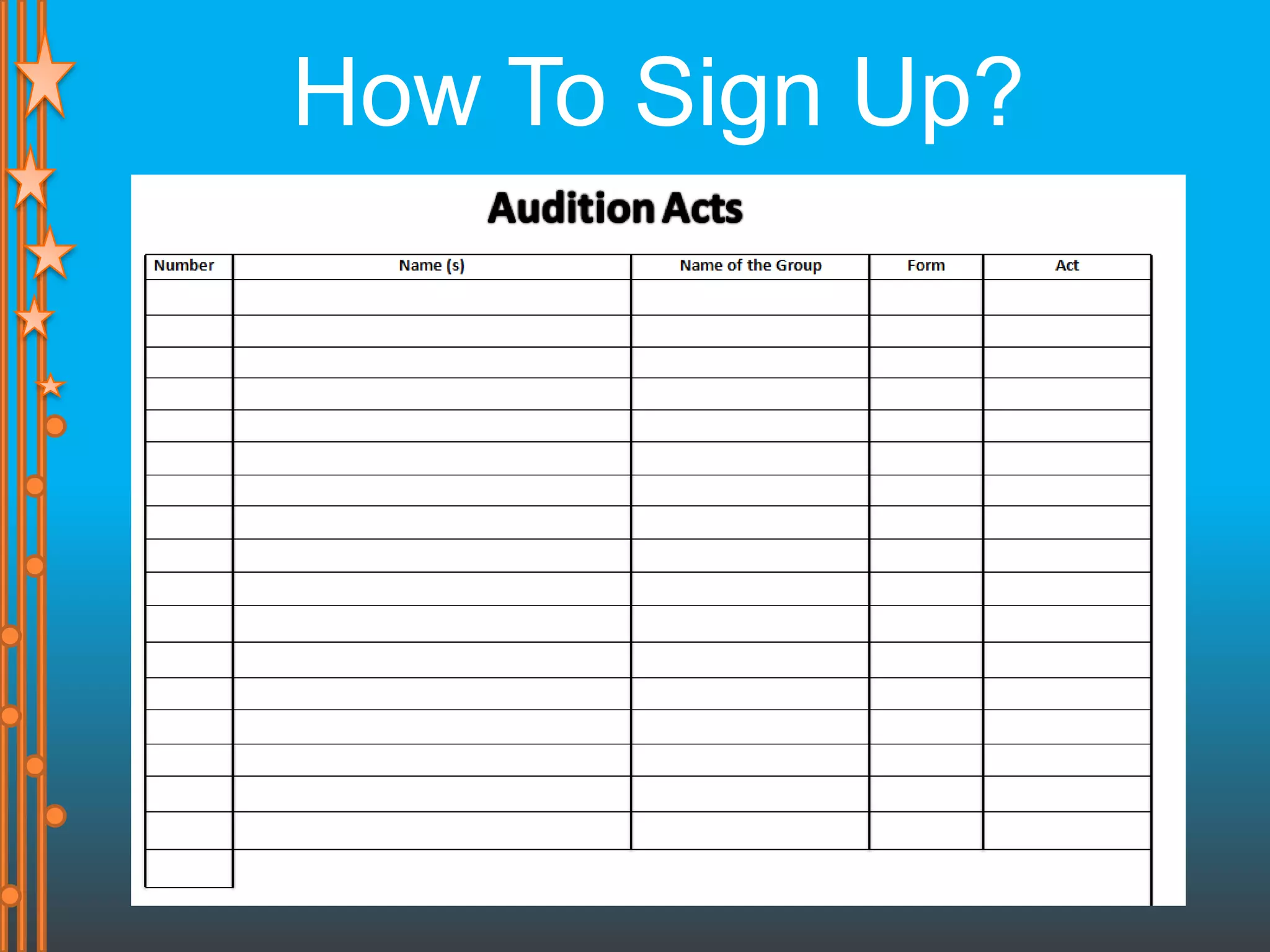 International Festival - Presentation For Auditions | PPTX